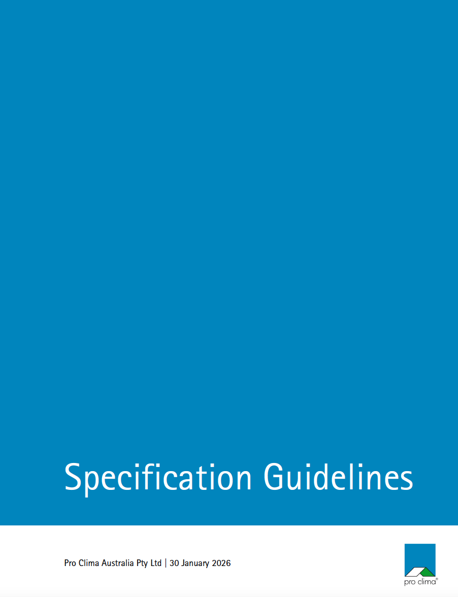 Specification Guidelines - Pro Clima AU